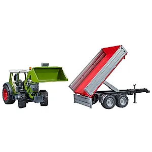 Bruder 02182 Fendt Vario 211 with frontloader and Tipping Trailer