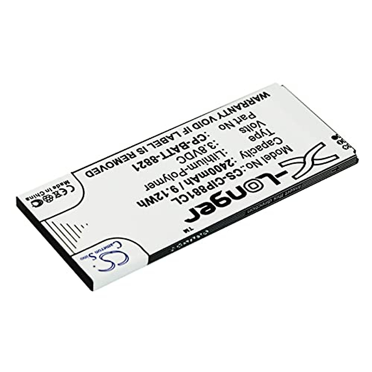 UUZX Li-Polymer Battery Replacement for Cisco 74-102376-01, CP-BATT-8821, GP-S10-374192-010H 8800