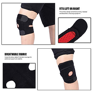 Adjustable Elbow Support, Breathable Slip-on Design Elbow Brace Wrap Arm Support Strap Band for Sports Injury Pain Relief and Protection