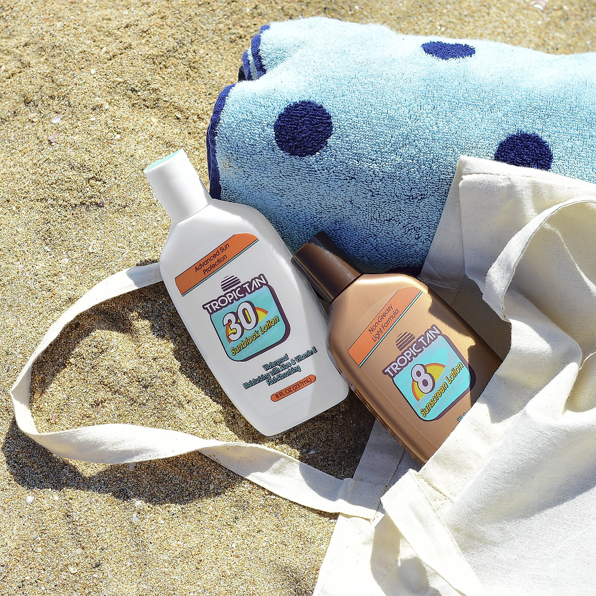 GoPong Sunscreen Flask 2 Pack - Tropic Tan Classic Bottle Style, Includes Funnel and Liquor Pour Spout