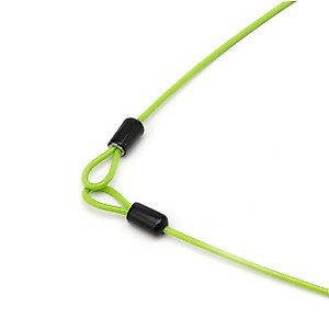 OSALADI 3pcs Wire Rope Metal Lock Steel Wire Lock Cable Green Lock Rope Road Bike Looped Bike Cable Lock Cable with Aksesuar? Kilidi Heavy Duty Bike Lock Padlock Cable Ring Security Lock