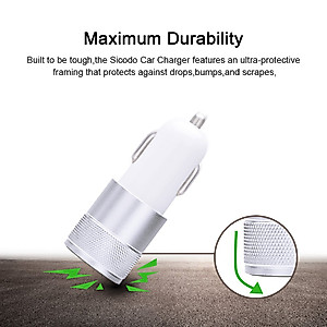 Car Charger,Sicodo 3.4A 2 Pack USB Smart Port Charger Compatible with iPhone 16 15 14 13 12 SE 11 X Pro, Max, Samsung Galaxy S24 S23 S22 S21 S20, Note20 10, LG V60 V50 V40,Google Pixel,iPad Pro