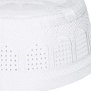 Shanrya Muslim Prayer Hat, Muslim Hat Saudi Arabia Headwear for Daily Wear for Prayer for Men for Women