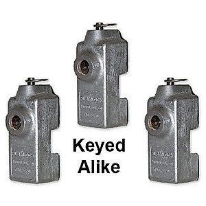 Blaylock DL-80 Cargo Trailer Door Lock - 3-Pack of Keyed Alike Locks