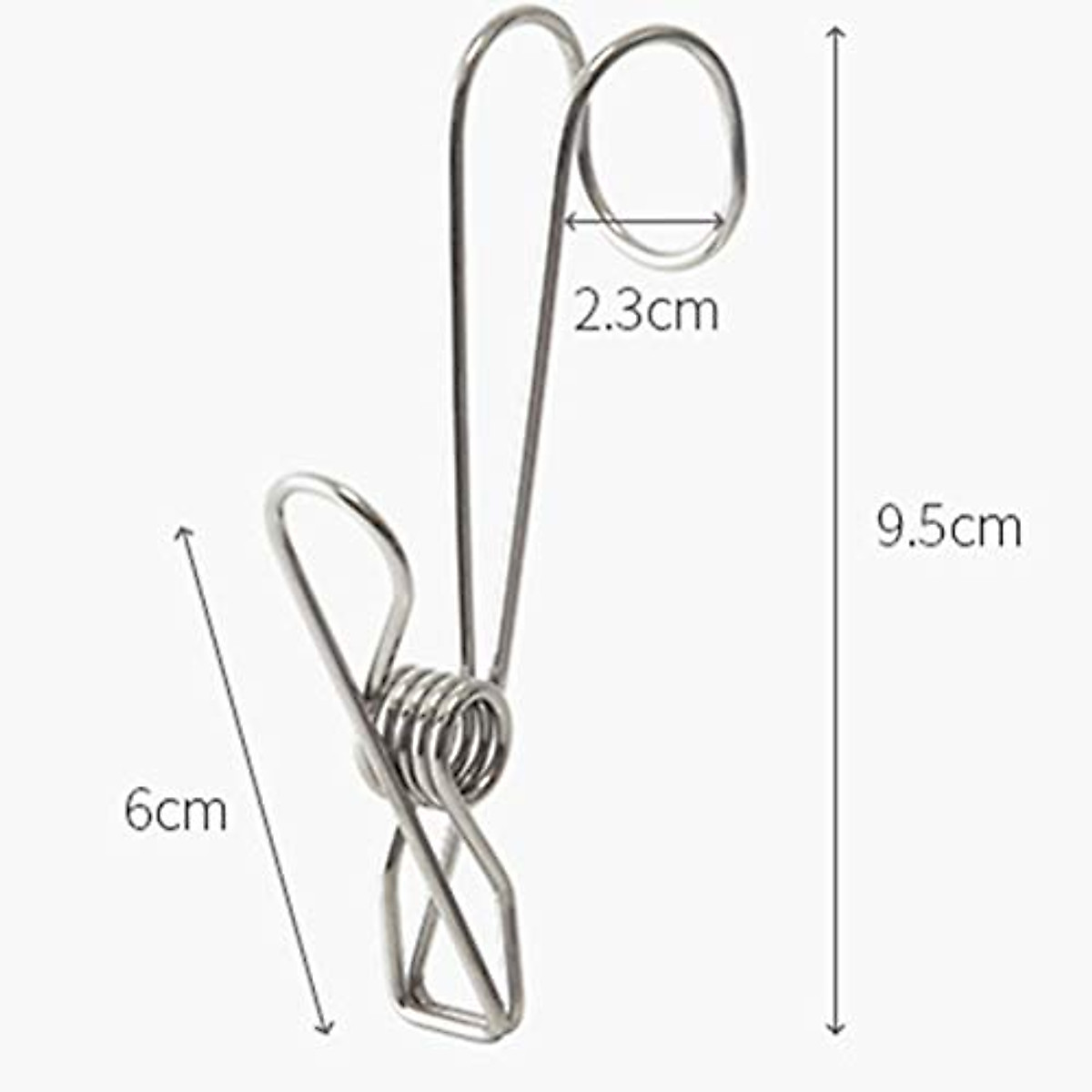 DOITOOL Clothespins, 12PCS Stainless Steel Clothes Drying Hanger Clips Multi- Purpose Windproof Clothespin Wire Clips for Clothesline Utility