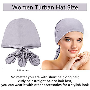 6 Pieces Head Scarf for Women Slip on Pretied Head Scarves Cancer Headwear Turban Hat Beanie Wrap (Soft Colors)