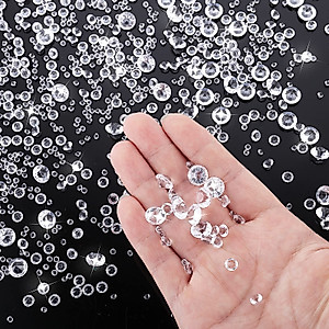 4000 Pcs Mini Clear Diamonds Diamond Vase Filler Acrylic Crystal Diamond Fillers In 3 Sizes Wedding Vase Fillers For Centerpieces Diamond Confetti Table Decorations Table Acrylic Crystal Scatter Gems