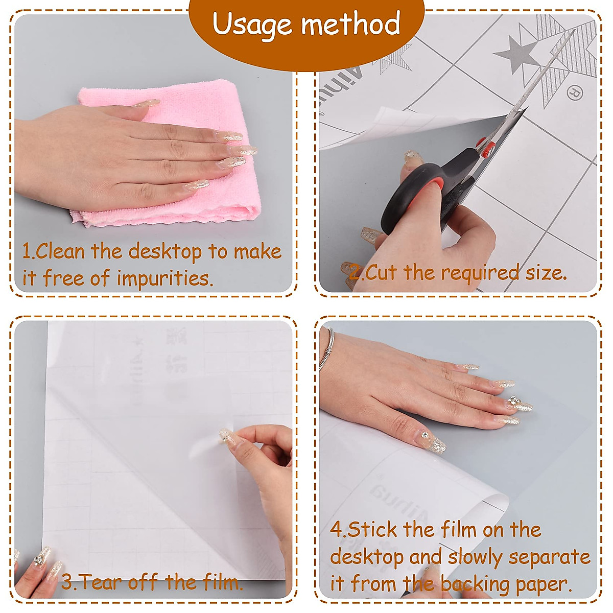 5PCS Clear Contact Paper, 39.5*16.5" Self Adhesive Contact Paper Clear Wall Protector, Removable Film Transparent Kitchen Backsplash Wall Protector, Waterproof Oil Proof Sticker Clear Wallpaper