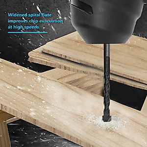 8Pcs Masonry Drill Bit Cemented Hex Drill Bit Carbide 6.35mm Hex Shank Black Set Kit for Tile Concrete