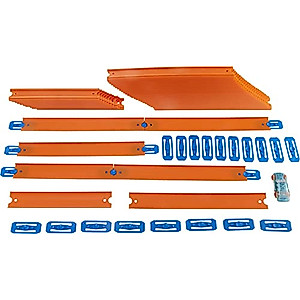 Hot Wheels Track Builder Car & MEGA Track Pack, 87 Component Parts for 40-Ft of Track & 1:64 Scale Toy Car [Amazon Exclusive]