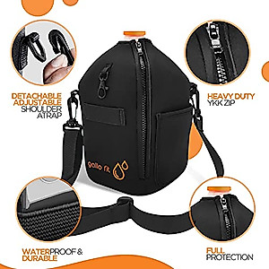 Gallo Fit Gallon Jug Sleeve with Strap - 8mm Thick Neoprene Jug Cooler | Best in Class Durable YKK Zipper, Multi Purpose Clip, and Phone Holder | Fits Standard Water & Milk Jugs