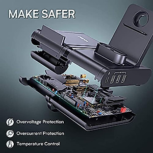 seenda Charging Station for Multiple Devices - 90W Fast Charger Station with 4 USB Ports (1 USB C + 3 USB A) and 10W Wireless Charger for iWatch AirPods iPhone MacBook,Tablet iPad and More