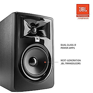 JBL Professional 305PMkII 5-Inch 2-Way Powered, Active Monitor Speaker for Near Field Music Production, Studio Monitor, Desktop Computer, Hi-Fi Audio. Sold Individually, Black