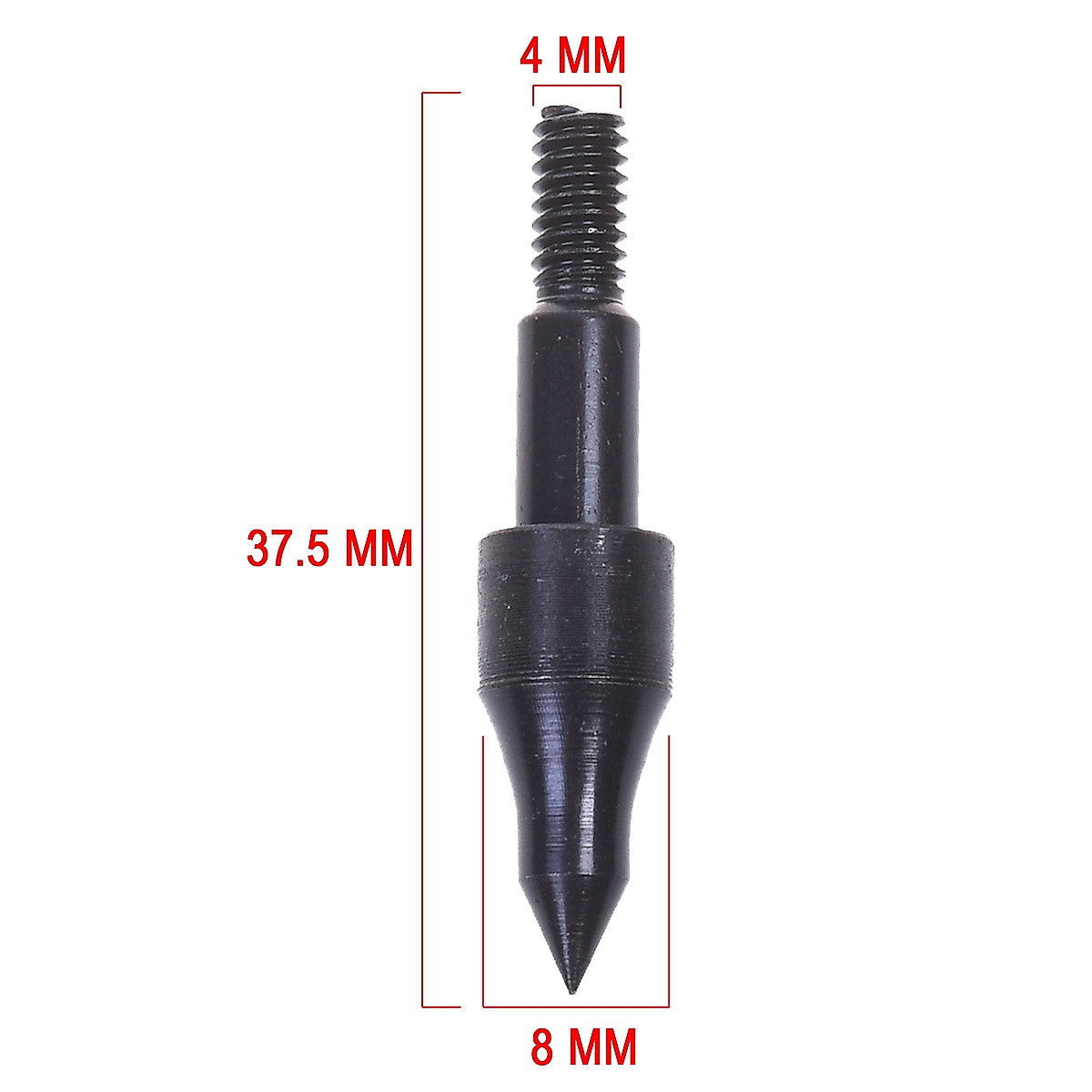 Cosmos 12 Pcs Screw-in Archery Bullet Points Arrow Tips Archery Target Practice Hunting Arrow Points for Recurve, Compound Bow, Crossbow, 100 Grain Each