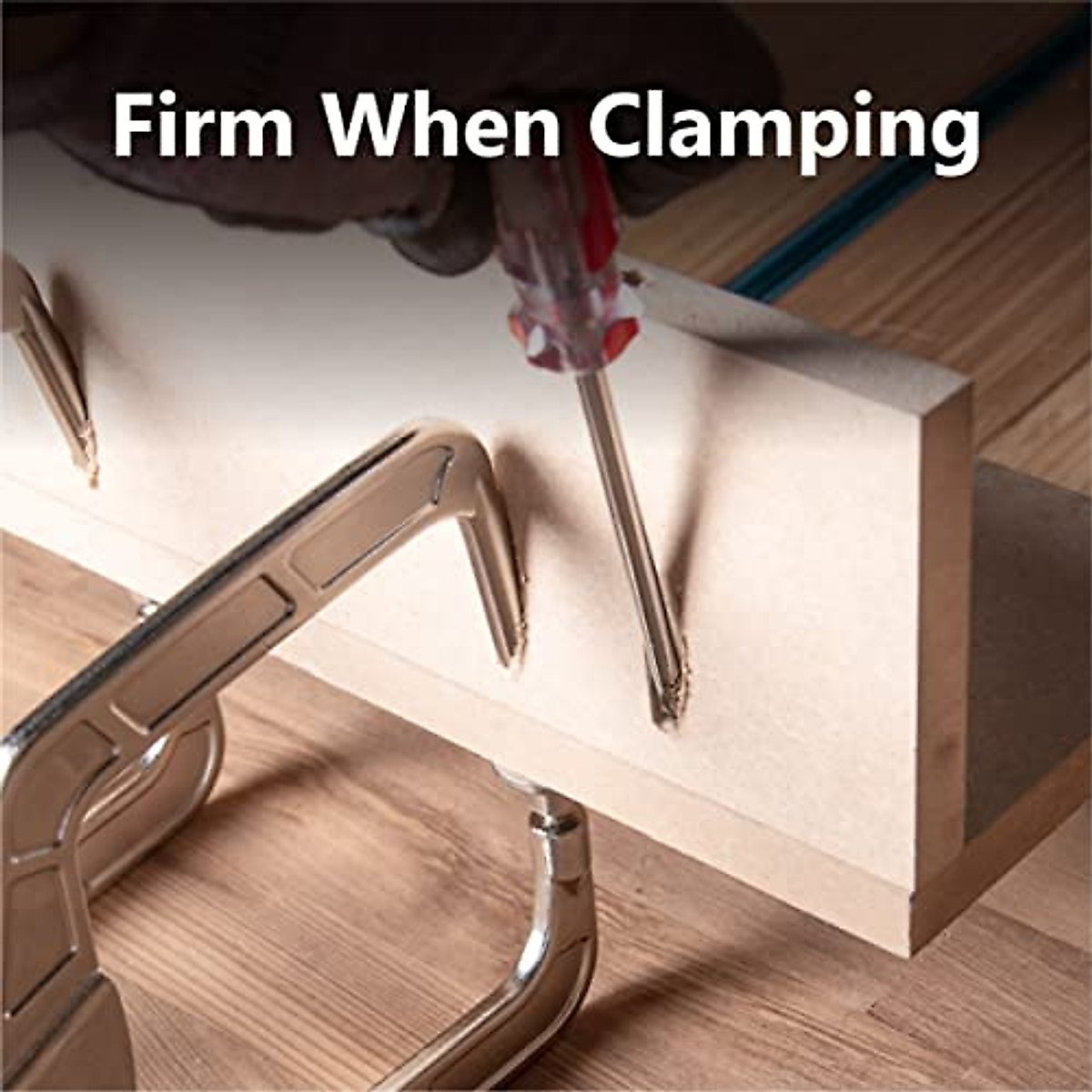 POWERTEC 71744 Quick Release 12” Right Angle Pocket Hole Clamps for Pocket Hole Joint Assembly, Woodworking & Welding, 2 PK