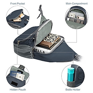 G4Free Packable Sling Backpack, Small Crossbody Sling Bag Travel Hiking Daypack Casual Foldable Shoulder Chest Bag