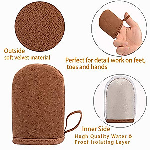 Self Tanning Mitt Applicator Mit Sunless Tanning Mitten Self Tanner Mitt Self Tan Mitt Self Tanner Applicator Mitt Tan Applicator Mitt With Thumb Ultra Soft Tanning Glove Self Tanner Gloves