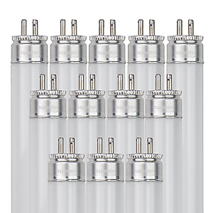 Sunlite 30257 F54T5/835/HO 4 Foot T5 Linear Fluorescent Lamp, 54 Watts, 5000 Lumens, 3500K Neutral White, Miniature G5 Bi-Pin Base, High Performance Straight Tube, 12 Pack