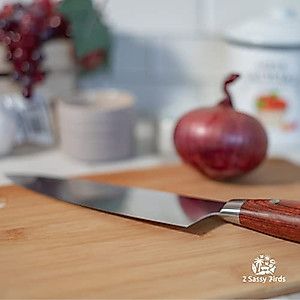 Chef Knife - 8 Inch Kitchen Knife with Stainless Steel Blade - Carving Knife for Meat and Vegetables - Knife for Kitchen - Professional Sharpness and Ergonomic Handle - Multipurpose Cooking Knife
