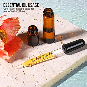 Teenitor 20Pack Eye Dropper 1mL, Droppers for Oils, Medicine Dropper Glass Dropper, Straight-Tip Eye Dropper Pipette Dropper for Oils, Ear Dropper Eye Droppers for Medicine Feeding Lab