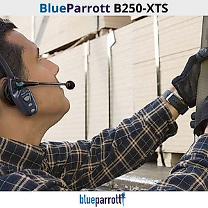 BlueParrott B250-XTS Noise Cancelling Wireless Bluetooth Headset with 20 Hours of Talk Time and iSave Protective Carrying Case (Renewed)