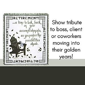 Simply Home Retirement A Gift To Remember Retiring Goodbye Afghan Throw 48" x 60"