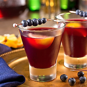 Cocktail Picks Stainless Steel Martini Skewer Reusable Ball Top,Gold (Set of 12)