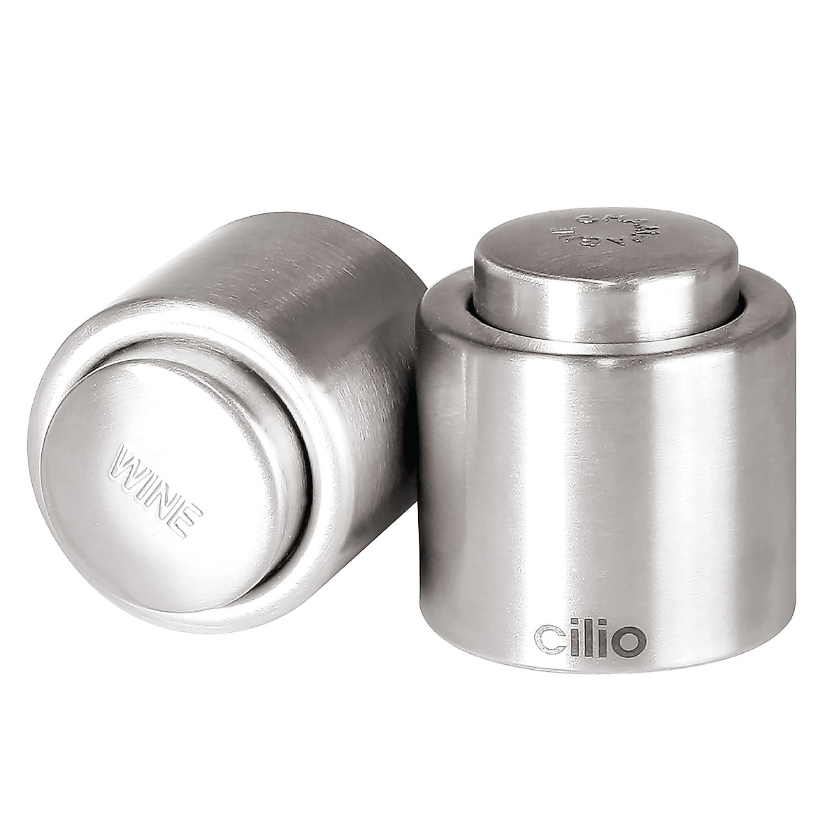 Cilio Stainless Steel Champagne Sealer, Bottle Stopper for Sealing Champagne Bottles, Pack of 3