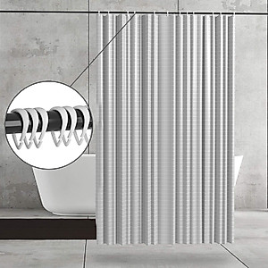 Top-Spring Shower Curtain Rings, Drop Shaped Plastic Shower Curtain Hooks for Bathroom Shower Rod Curtains (White)