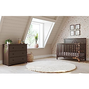 Forever Eclectic Woodland 4-in-1 Convertible Baby Crib, Brushed Truffle