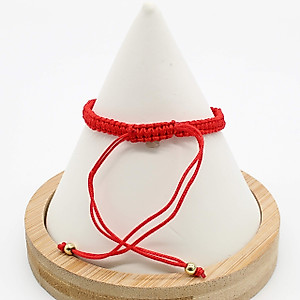 Our Lady of Guadalupe Red Bracelet Whit Gold Color Medal Pulsera Roja De La Virgen De Guadalupe Con Medalla Color Dorado (VM1)