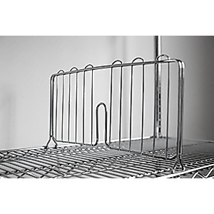 Omega 14" Wide Chrome Wire Shelf Divider