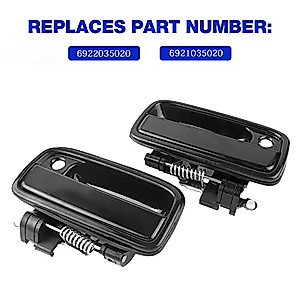 LCWRGS Exterior Outside Door Handle Replacement for Toyota Tacoma 1995 1996 1997 1998 1999 2000 2001 2002 2003 2004, 2Pcs Front Driver & Passenger Side, 6922035020 6921035020
