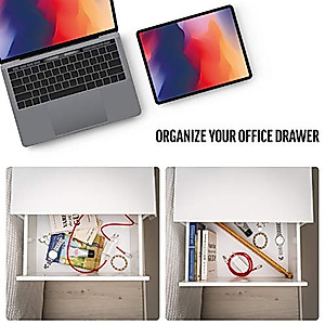 BambooYa Adjustable Premium Bamboo Drawer Divider Organizers | Expandable Spring-Loaded Drawer Separators | Best for Bathroom, Kitchen, Office, Dresser, and Bedroom | (4 Pack, Fully Closed 17.5in" - Fully Open 22.2"in) Made for larger drawers