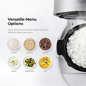 CUCKOO CRP-LHTR1009F | rice cooker 10 Cup (Uncooked) Twin Pressure Induction Heating Cooker | 16 Menu Options: High/Non-Pressure Steam & More, Stainless Steel Inner Pot, Made in Korea | White-Renewed