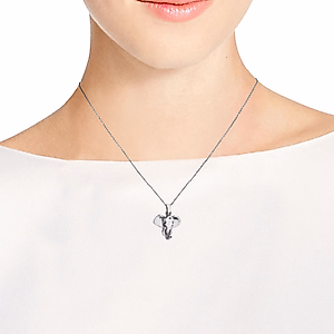 AeraVida Trendy Safari Elephant Head .925 Sterling Silver Pendant Necklace | Casual Necklace Jewelry for Women | Jewelry Gift