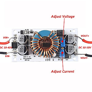 AEDIKO 3pcs DC-DC Boost Converter Module 10-40V to 10-50V 10A 250W Adjustable Step Up Voltage Regulator CC CV Power Supply Module