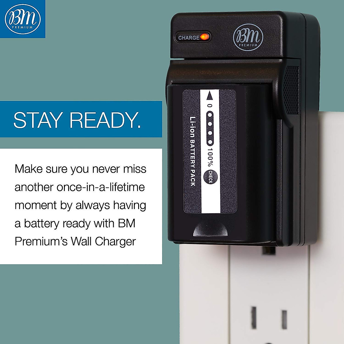 BM Premium VW-VBD58 Battery and Charger for Panasonic AG-VBR59, BGH1, HC-X1, HC-X1500, HC-X2000, AG-CX10, AG-CX350, AG-UX180, AG-AC30, AG-UX90, AG-DVX200, HC-MDH3E, AJ-PX270, AJ-PX230 Camcorders