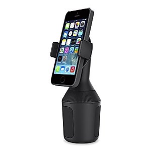 Belkin Car Cup Mount - Car Cup Mount For Phone - Phone Car Mount - Phone Stand - Phone Grip - Car Phone Holder Mount Compatible with iPhone, Samsung, Nokia, & Other Smartphones - Black