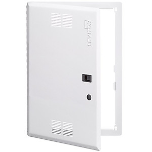 Leviton 47605-28S 28" Vented Premium Hinged Structured Media Door, White