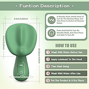 Sex Toy for Women, Clitoral Stimulator Mini Vibrator with 10 Vibrating Modes, Adult Toys Sex Novelties Toy Clit Vibrator for Female's Pleasure, Quiet Egg Vibrator for G Spot Nipple (Green)