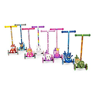 Dimensions Unicorn Kick Scooter for Kids, Self-Balancing 3 Wheeled Light Up Scooter with Extra Wide Anti-Slip Deck, Rear Brake, Lean to Steer, Lightweight Design, for Kids 3 and up, 75 LB Limit