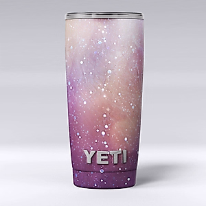 Design Skinz The Grungy Purple and Orange Scratched Surface - Skin Decal Vinyl Wrap Kit Compatible with The Yeti Rambler Cooler Tumbler Cups