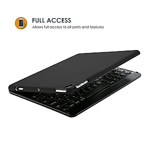 ProCase Keyboard Case for iPad 9.7 2018/2017 (Old Model), 360 Degree Rotation Swivel Cover Case with Wireless Keyboard for iPad 9.7 Inch 6th / 5th Gen/iPad Pro 9.7 2016, iPad Air 2/iPad Air 1-Black