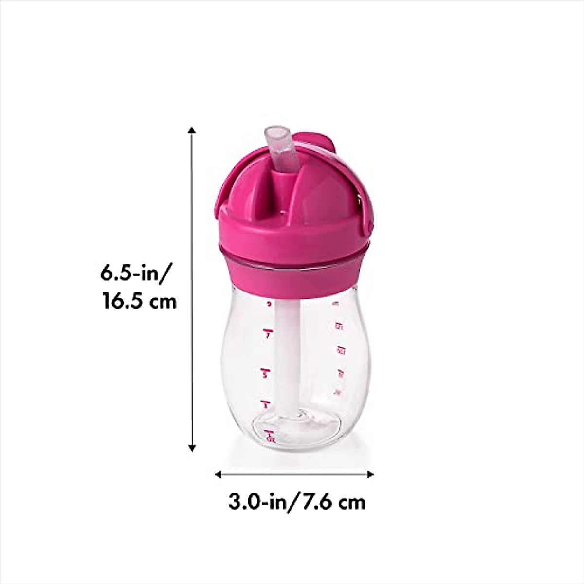 OXO Tot Transitions Straw Cup, 9 oz, Pink, Pack of 1