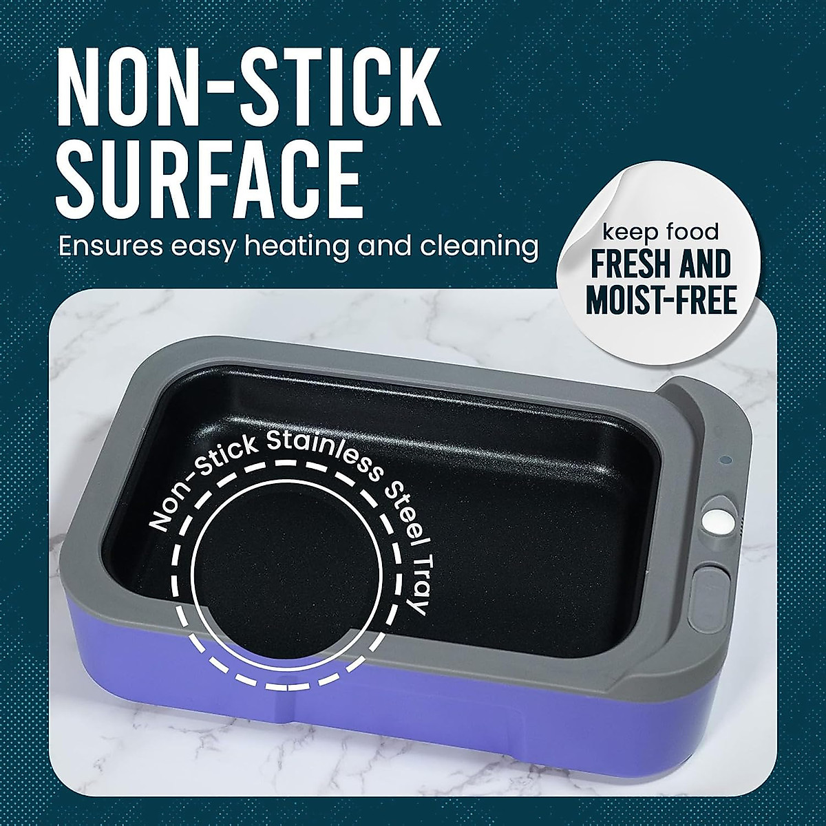 Hot Bento – Self Heated Lunch Box and Food Warmer – Battery Powered, Portable, Cordless, Hot Meals for Office, Travel, Jobsite, Picnics, Outdoor Recreation, Kitchen Meal Prep, Black