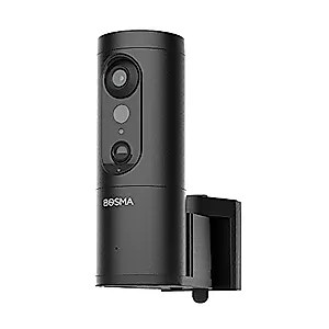 BOSMA EX Pro Wired 2K Security Camera Outdoor, 2.4 GHz WiFi, Auto Spotlight & Person Tracking, PIR Motion Detection, Color Night Vision, 2-Way Talk, Free Cloud Storage, Compatible with Alexa