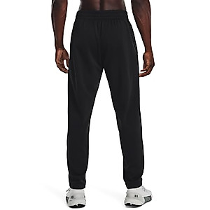 Under Armour Men's Armour Fleece Pants, (001) Black / / White, Large