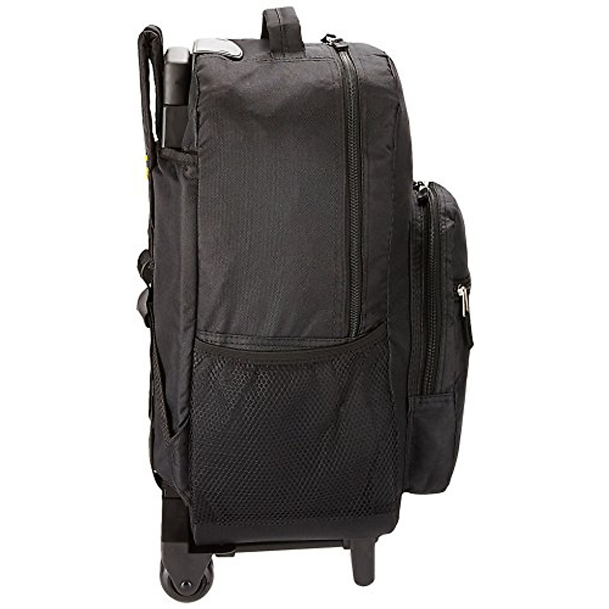 Rockland Double Handle Rolling Backpack, Black, 17-Inch