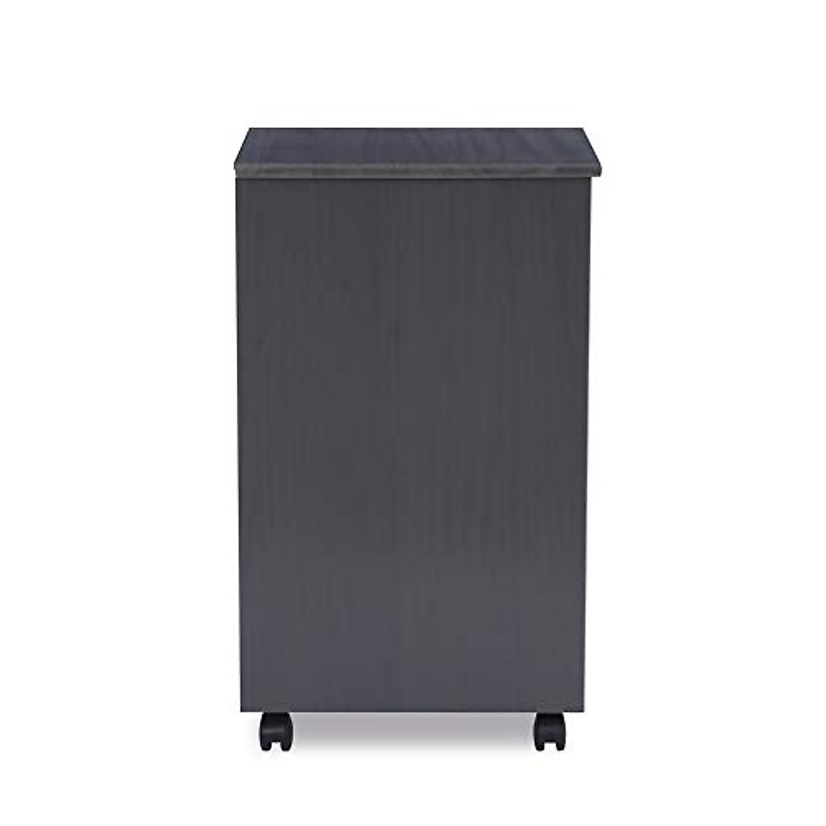 Linon Home Decor Products Corinne Six Drawer Storage, Grey Rolling Cart